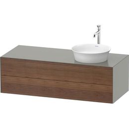 Duravit White Tulip Konsolenwaschtischunterbau wandh&auml;ngend Amerikanischer Nussbaum & Stein Grau Matt WT4987R77920010