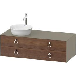 Duravit White Tulip Konsolenwaschtischunterbau wandh&auml;ngend Amerikanischer Nussbaum & Stein Grau Matt WT4992L77H20010