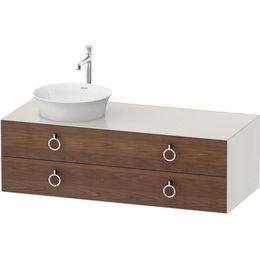 Duravit White Tulip Konsolenwaschtischunterbau wandh&auml;ngend Amerikanischer Nussbaum & Nordic Wei&szlig; Mat WT4992L7739