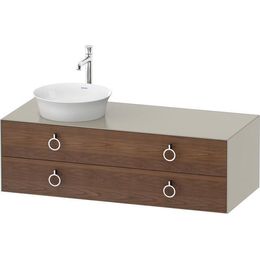 Duravit White Tulip Konsolenwaschtischunterbau wandh&auml;ngend Amerikanischer Nussbaum & Taupe Matt & Se WT4992L7760