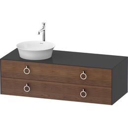 Duravit White Tulip Konsolenwaschtischunterbau wandh&auml;ngend Amerikanischer Nussbaum & Graphit Matt & WT4992L77H1
