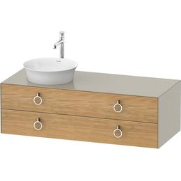 Duravit White Tulip Konsolenwaschtischunterbau wandh&auml;ngend Natur Eiche & Taupe Matt & Seidenmatt 130 WT4992LH560