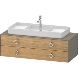 Duravit White Tulip Konsolenwaschtischunterbau wandh&auml;ngend Natur Eiche & Stein Grau Matt & Seidenmat WT4992MH5920000