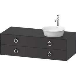 Duravit White Tulip Konsolenwaschtischunterbau wandh&auml;ngend Graphit Seidenmatt 1300x550x408 mm - WT49 WT4992R5858