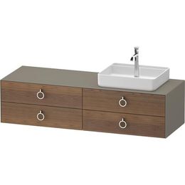 Duravit White Tulip Konsolenwaschtischunterbau wandh&auml;ngend Amerikanischer Nussbaum & Stein Grau Matt WT4995R77920000