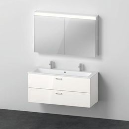 Duravit XBase M&ouml;belwaschtisch mit Waschtischunterbau und Spiegelschrank 1230x490x200 mm - XB00670454 XB006704545