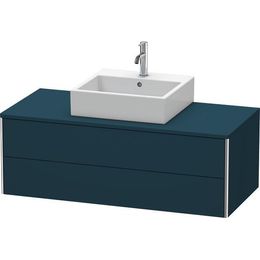 Duravit XSquare Konsolenwaschtischunterbau wandh&auml;ngend Nachtblau Seidenmatt 1200x548x400 mm - XS4912 XS491209898