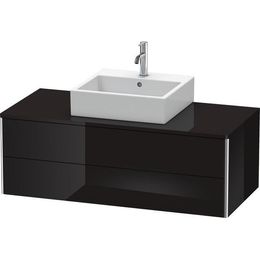Duravit XSquare Konsolenwaschtischunterbau wandh&auml;ngend Schwarz Hochglanz 1200x548x400 mm - XS4912040 XS491204040