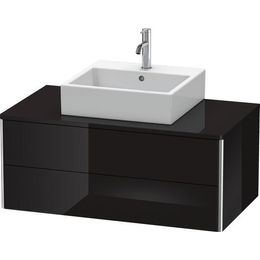 Duravit XSquare Konsolenwaschtischunterbau wandh&auml;ngend Schwarz Hochglanz 1000x548x400 mm - XS4911040 XS491104040