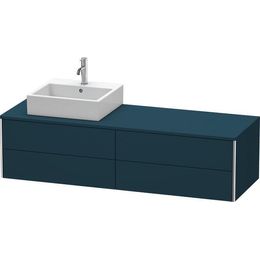 Duravit XSquare Konsolenwaschtischunterbau wandh&auml;ngend Nachtblau Seidenmatt 1600x548x400 mm - XS4914 XS4914L9898
