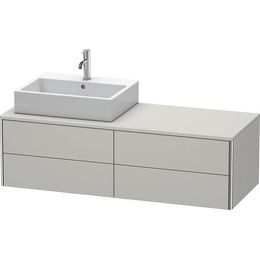 Duravit XSquare Konsolenwaschtischunterbau wandh&auml;ngend Betongrau Matt 1400x548x400 mm - XS4913L0707 XS4913L0707
