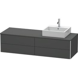 Duravit XSquare Konsolenwaschtischunterbau wandh&auml;ngend Graphit Matt 1600x548x400 mm - XS4914R4949 XS4914R4949