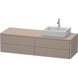 Duravit XSquare Konsolenwaschtischunterbau wandh&auml;ngend Basalt Matt 1600x548x400 mm - XS4914R4343 XS4914R4343