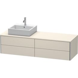 Duravit XSquare Konsolenwaschtischunterbau wandh&auml;ngend Taupe Matt 1600x548x400 mm - XS4914L9191 XS4914L9191