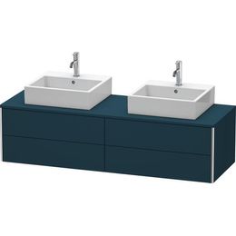 Duravit XSquare Konsolenwaschtischunterbau wandh&auml;ngend Nachtblau Seidenmatt 1600x548x400 mm - XS4917 XS4917B9898