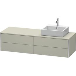 Duravit XSquare Konsolenwaschtischunterbau wandh&auml;ngend Taupe Seidenmatt 1600x548x400 mm - XS4914R606 XS4914R6060