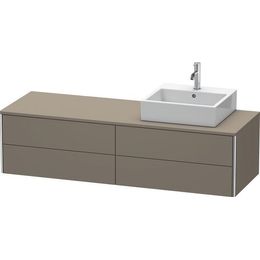 Duravit XSquare Konsolenwaschtischunterbau wandh&auml;ngend Flanell Grau Seidenmatt 1600x548x400 mm - XS4 XS4914R9090