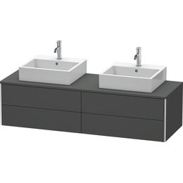 Duravit XSquare Konsolenwaschtischunterbau wandh&auml;ngend Graphit Matt 1600x548x400 mm - XS4917B4949 XS4917B4949