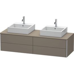 Duravit XSquare Konsolenwaschtischunterbau wandh&auml;ngend Flanell Grau Seidenmatt 1600x548x400 mm - XS4 XS4917B9090