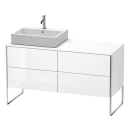Duravit XSquare Konsolenwaschtischunterbau bodenstehend Wei&szlig; Hochglanz 1400x548x778 mm - XS4923L2222 XS4923L2222