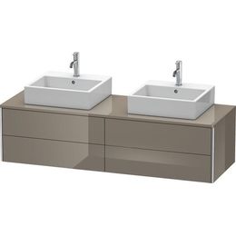 Duravit XSquare Konsolenwaschtischunterbau wandh&auml;ngend Flanell Grau Hochglanz 1600x548x400 mm - XS49 XS4917B8989