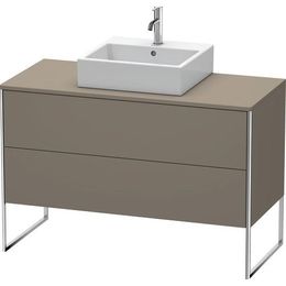 Duravit XSquare Konsolenwaschtischunterbau bodenstehend Flanell Grau Seidenmatt 1200x548x778 mm - XS XS492209090