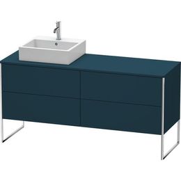 Duravit XSquare Konsolenwaschtischunterbau bodenstehend Nachtblau Seidenmatt 1600x548x778 mm - XS492 XS4924L9898