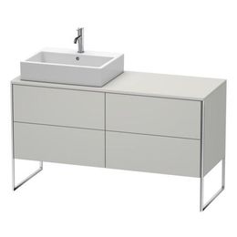 Duravit XSquare Konsolenwaschtischunterbau bodenstehend Betongrau Matt 1400x548x778 mm - XS4923L0707 XS4923L0707