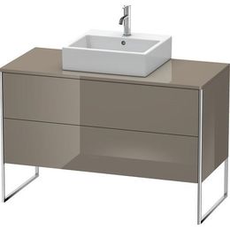 Duravit XSquare Konsolenwaschtischunterbau bodenstehend Flanell Grau Hochglanz 1200x548x778 mm - XS4 XS492208989