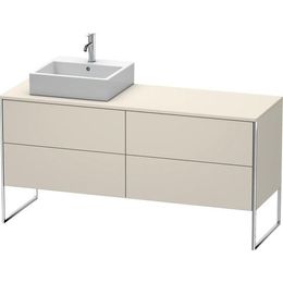 Duravit XSquare Konsolenwaschtischunterbau bodenstehend Taupe Matt 1600x548x778 mm - XS4924L9191 XS4924L9191
