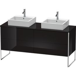 Duravit XSquare Konsolenwaschtischunterbau bodenstehend Schwarz Hochglanz 1600x548x778 mm - XS4927B4 XS4927B4040