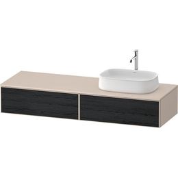 Duravit Zencha Konsolenwaschtischunterbau wandh&auml;ngend Eiche Schwarz & Taupe Matt & Supermatt 1600x55 ZE4814R16830000