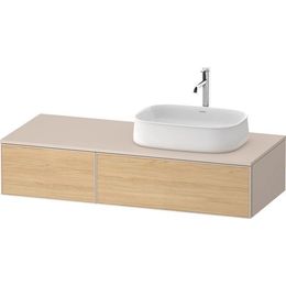 Duravit Zencha Konsolenwaschtischunterbau wandh&auml;ngend Natur Eiche & Taupe Matt & Supermatt 1300x550x ZE4817030830000
