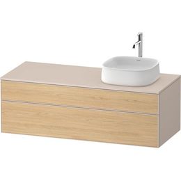 Duravit Zencha Konsolenwaschtischunterbau wandh&auml;ngend Natur Eiche & Taupe Matt & Supermatt 1300x550x ZE4822R30830000