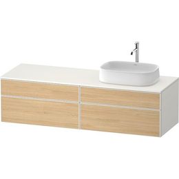 Duravit Zencha Konsolenwaschtischunterbau wandh&auml;ngend Natur Eiche & Wei&szlig; Matt & Supermatt 1600x550x4 ZE4824R30840000