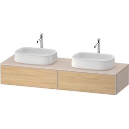 Duravit Zencha Konsolenwaschtischunterbau wandh&auml;ngend Natur Eiche & Taupe Matt & Supermatt 1600x550x ZE4815B30830000