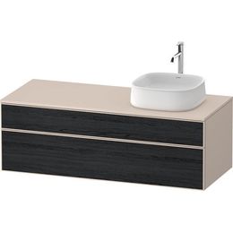 Duravit Zencha Konsolenwaschtischunterbau wandh&auml;ngend Eiche Schwarz & Taupe Matt & Supermatt 1300x55 ZE4822R16830000