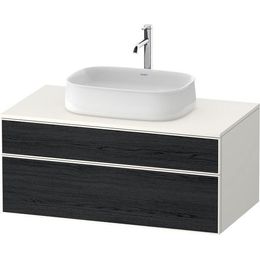 Duravit Zencha Konsolenwaschtischunterbau wandh&auml;ngend Eiche Schwarz & Wei&szlig; Matt & Supermatt 1000x550 ZE4821016840000