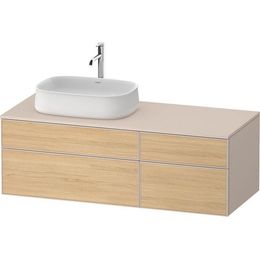 Duravit Zencha Konsolenwaschtischunterbau wandh&auml;ngend Natur Eiche & Taupe Matt & Supermatt 1300x550x ZE4826030830000