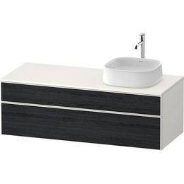 Duravit Zencha Konsolenwaschtischunterbau wandh&auml;ngend Eiche Schwarz & Wei&szlig; Matt & Supermatt 1300x550 ZE4822R16840000