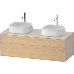 Duravit Zencha Konsolenwaschtischunterbau wandh&auml;ngend Natur Eiche & Taupe Matt & Supermatt 1300x550x ZE4823B30830000