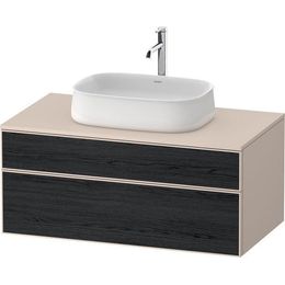 Duravit Zencha Konsolenwaschtischunterbau wandh&auml;ngend Eiche Schwarz & Taupe Matt & Supermatt 1000x55 ZE4821016830000