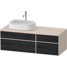 Duravit Zencha Konsolenwaschtischunterbau wandh&auml;ngend Eiche Schwarz & Taupe Matt & Supermatt 1300x55 ZE4826016830000