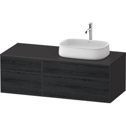 Duravit Zencha Konsolenwaschtischunterbau wandh&auml;ngend Eiche Schwarz & Graphit Matt & Supermatt 1300x ZE4827016800000