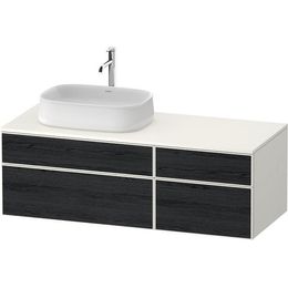 Duravit Zencha Konsolenwaschtischunterbau wandh&auml;ngend Eiche Schwarz & Wei&szlig; Matt & Supermatt 1300x550 ZE4826016840000