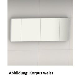 Artiqua Spiegelschrank, Weiß Hochglanz Touch, 070-SDT-1-40-L-125 070-SDT-1-40-L-125