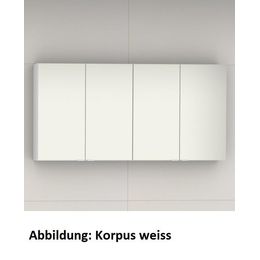 Artiqua Variabler Spiegelschrank , Weiß Hochglanz Touch, 070-SEV-4-125 070-SEV-4-125