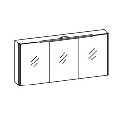 Artiqua LED-Spiegelschrank mit Farbtemperaturwechsel, Eiche Weiß quer NB, 074-SDT-1-15-440 074-SDT-1-15-440