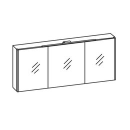 Artiqua LED-Spiegelschrank mit Farbtemperaturwechsel, Eiche Weiß quer NB, 074-SDT-1-16-440 074-SDT-1-16-440