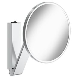 KEUCO Kosmetikspiegel iLook_move rund 17612 beleuchtet, Wippschalter, Bronze gebürstet , 17612039004 17612039004